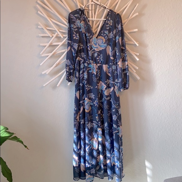 H&M | Dresses | Hm Floral Long Dress | Poshmark